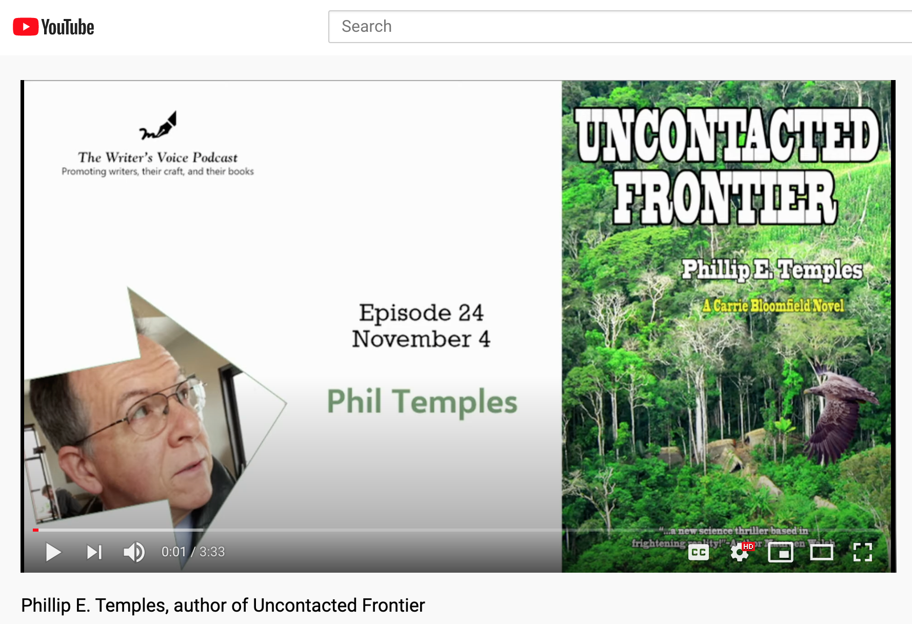 Phil Temples Featured on The Writer’s Voice Podcast – Phil Temples